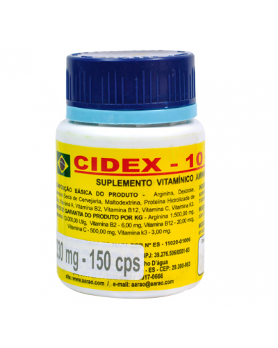 Cidex 10 - 140 mg - 150 Cápsulas AARÃO